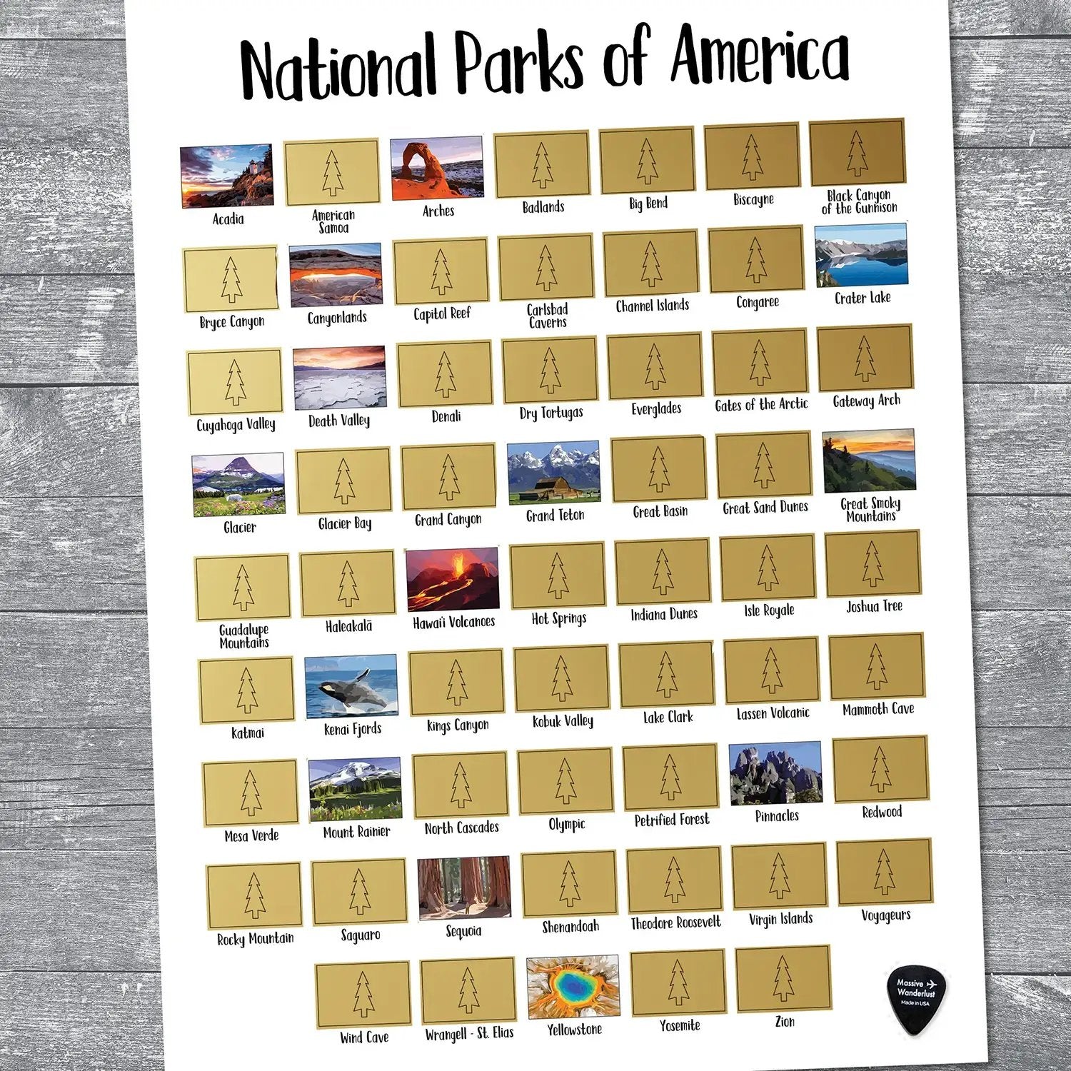 National Parks Scratch-off Maps – Massive Wanderlust