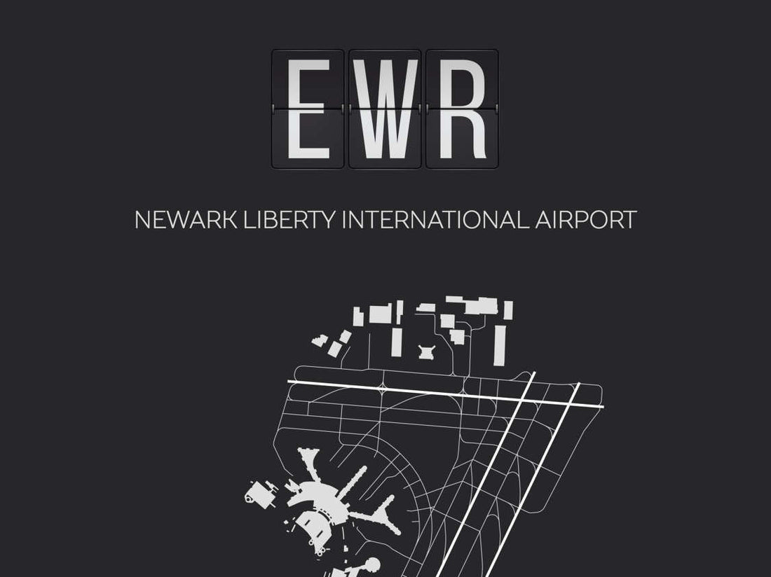 EWR New York Newark Airport Map Wall Art – Massive Wanderlust