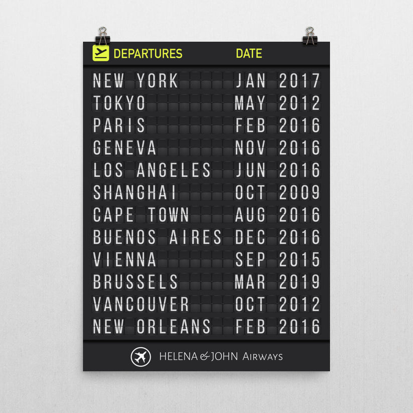 Digital-Only Airport Flight Board (with Bold Letters) – Massive Wanderlust